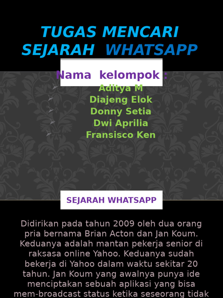 Sejarah Whatsapp | PDF