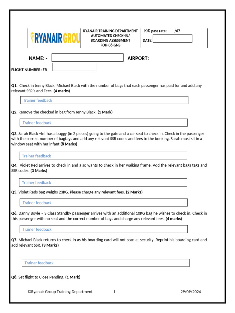 FOH-06-GNS Online GoNow Initial Check in Assessment Issue 1 Version 2 | PDF