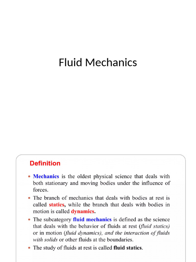 Fluid Mechanics, 3rd Sem | PDF
