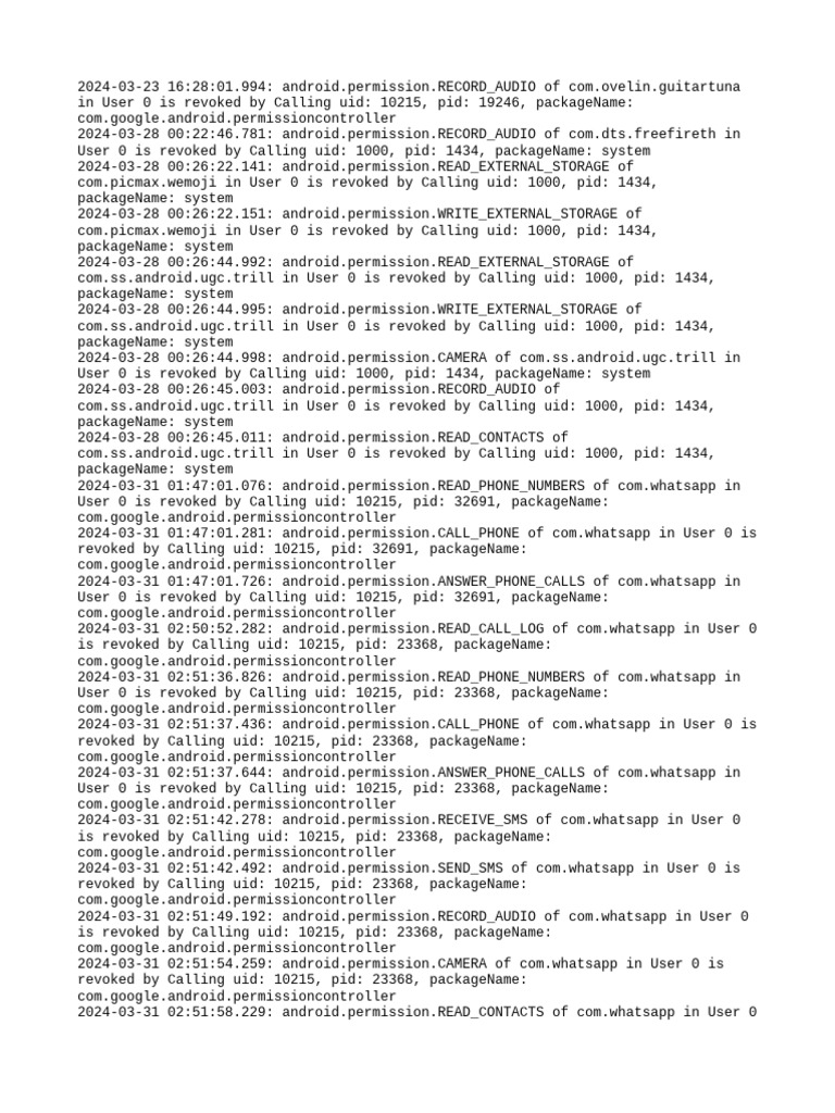 Perm Debug Info | PDF