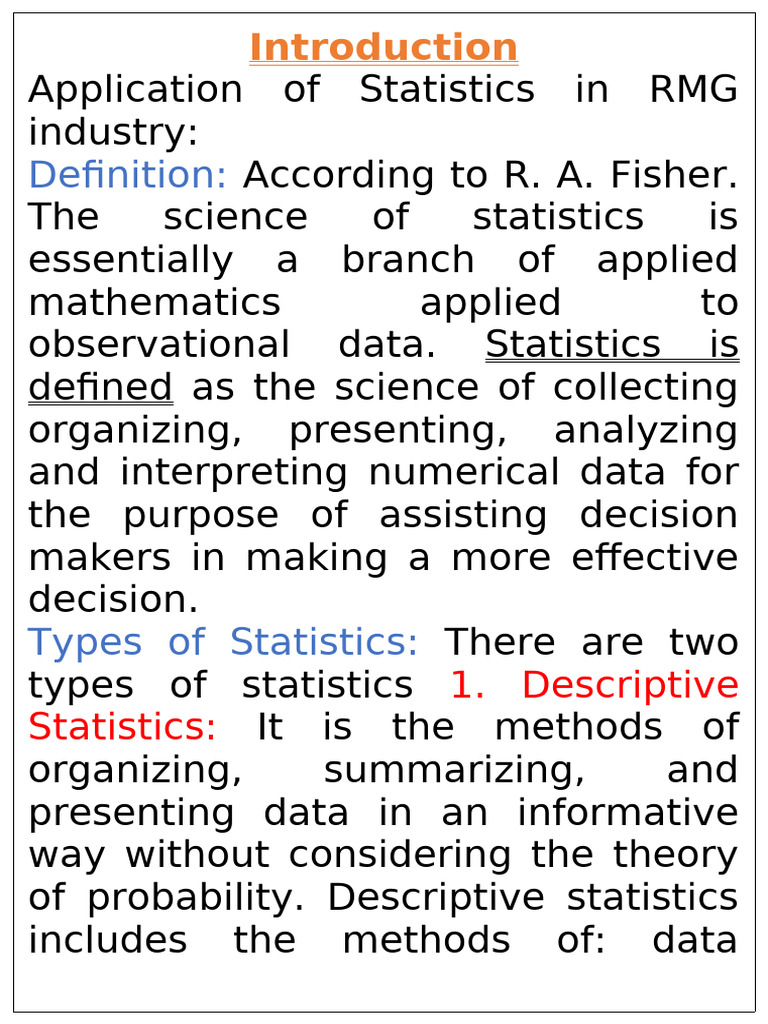 Statistic Note | PDF