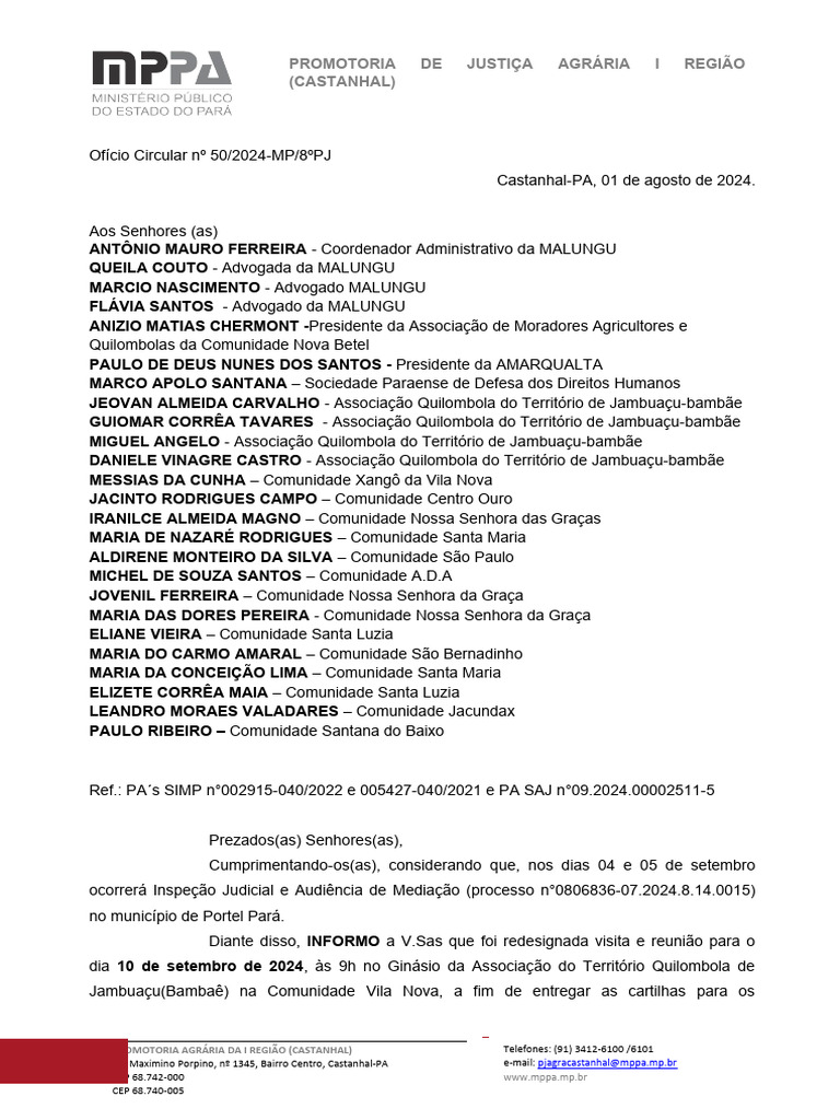 Oficio Circular Nº 50-2024 - Entrega Da Cartilha - Assinado | PDF Oficio Circular Nº 50-2024 - Entrega Da Cartilha - Assinado | PDF