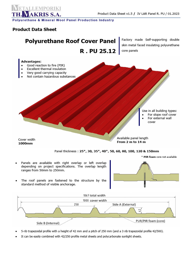 Product Data Sheet PU ROOF v1.5 | PDF