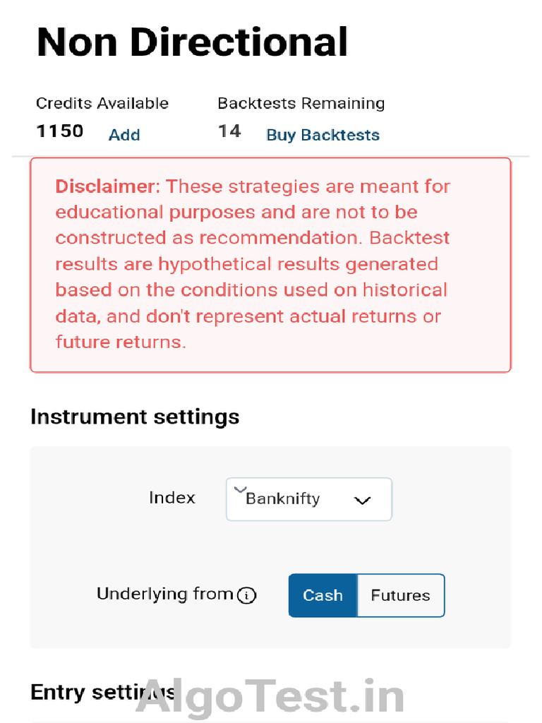Algotest - Strategy - Non Directional - 2024-09-11-10 - 37 - 25 | PDF