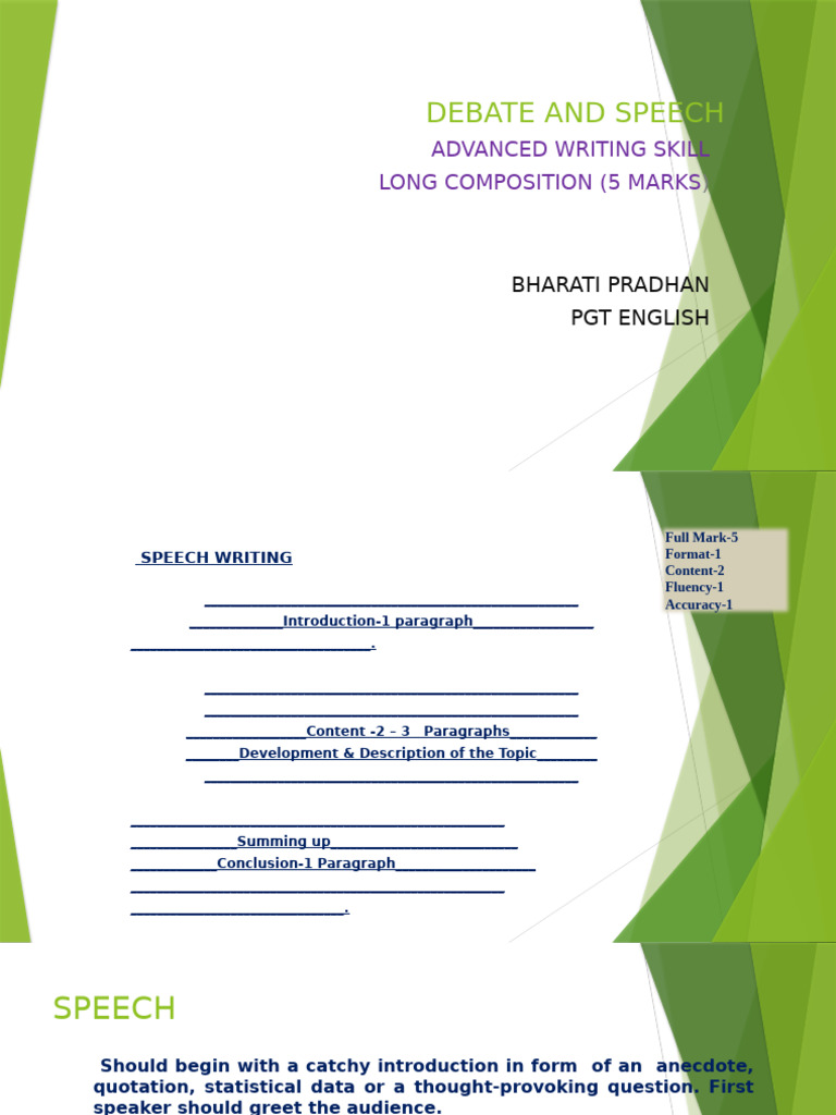 Debate and Speech | PDF