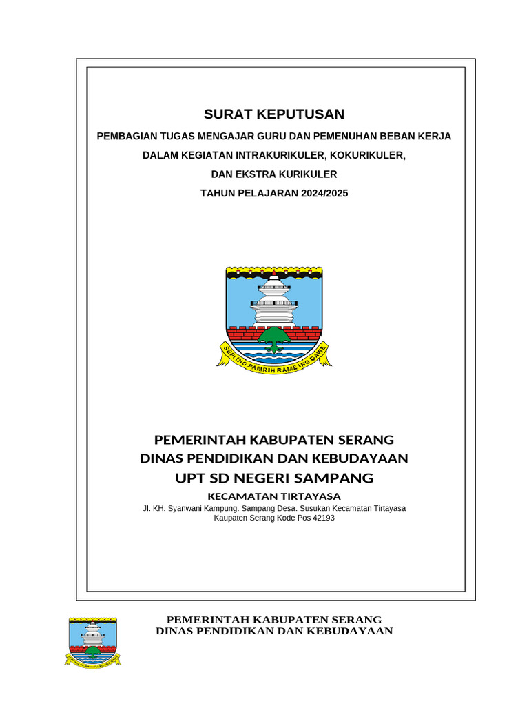 SKBM 2024-2025 SDN Sampang New | PDF
