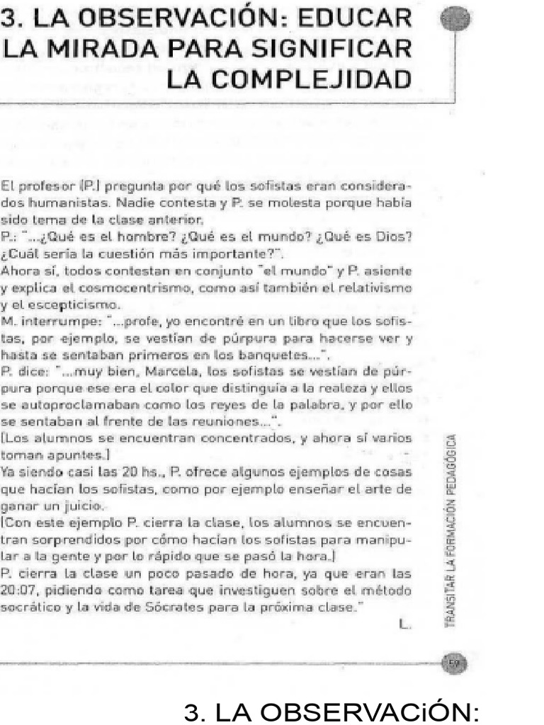 La Observacion Cap 3 Anijovich | PDF | Ciencia y matemáticas