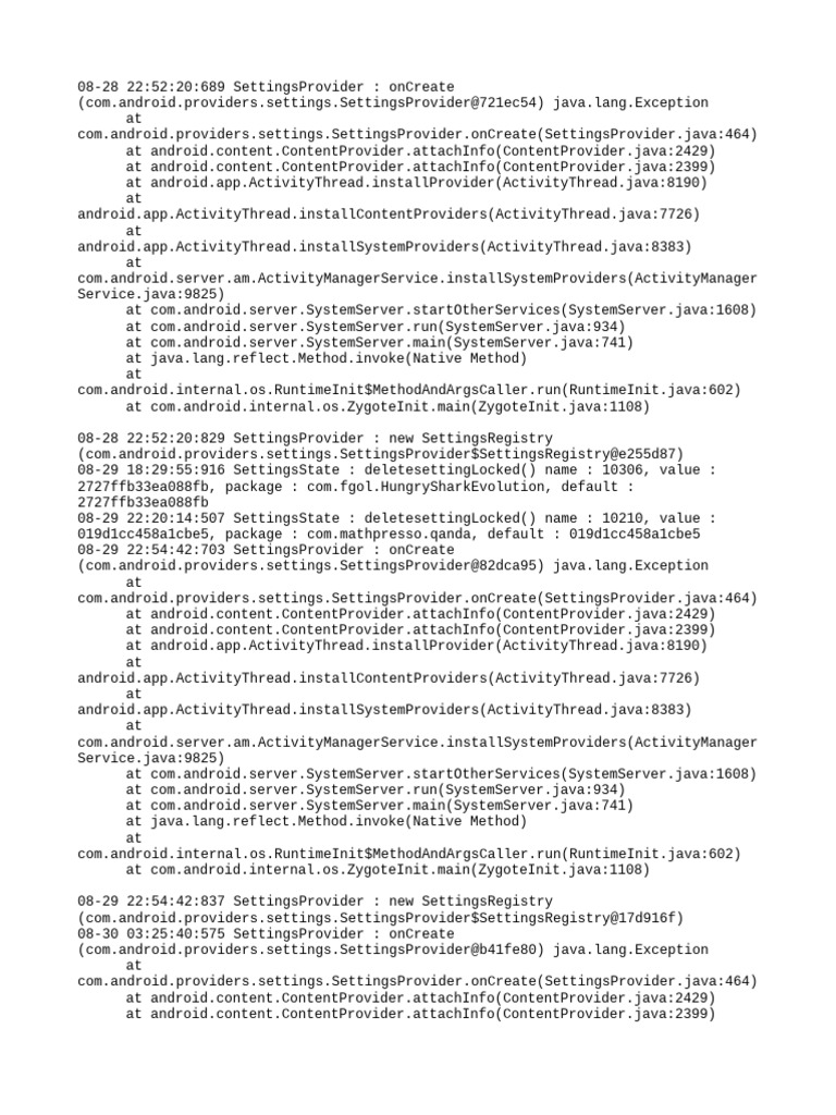 Settings Provider | PDF | Java (Programming Language) | Business