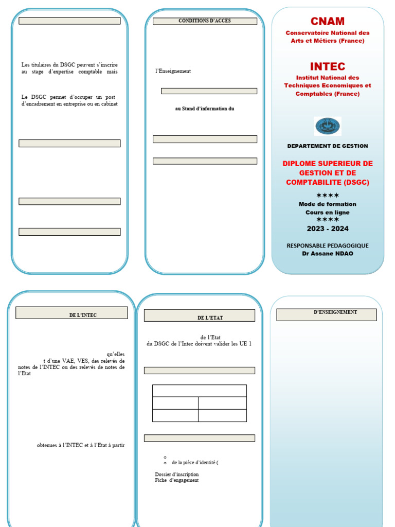 Plaquette DSGC Cours en Ligne 2023 2024 3 | PDF