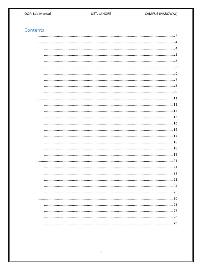 Oop Manual Pdf