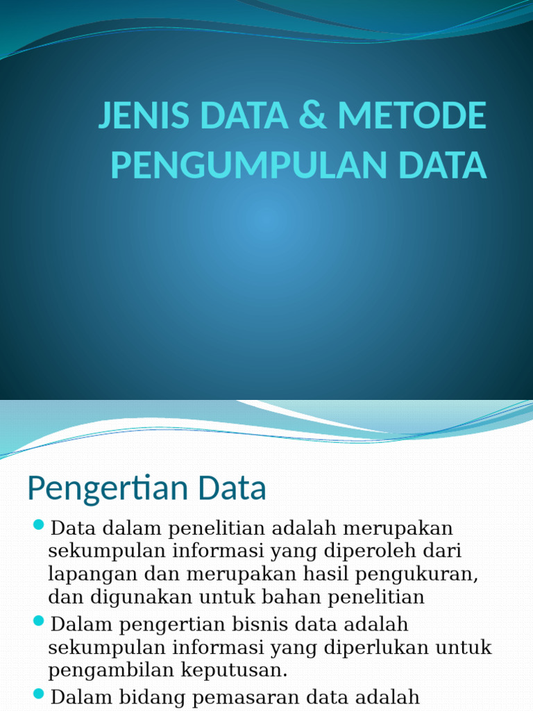 Metode Pengumpulan Data | PDF