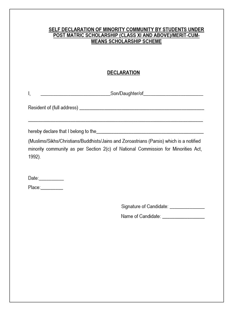 600 2 Post-Matric Declaration | PDF