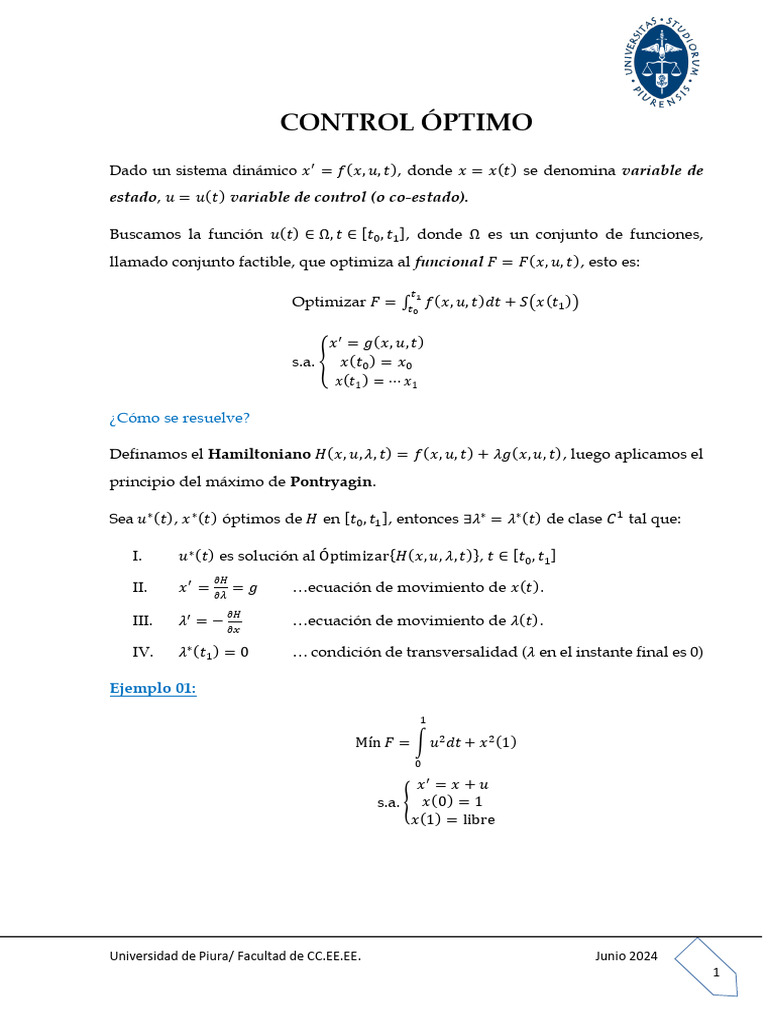Control Óptimo | PDF