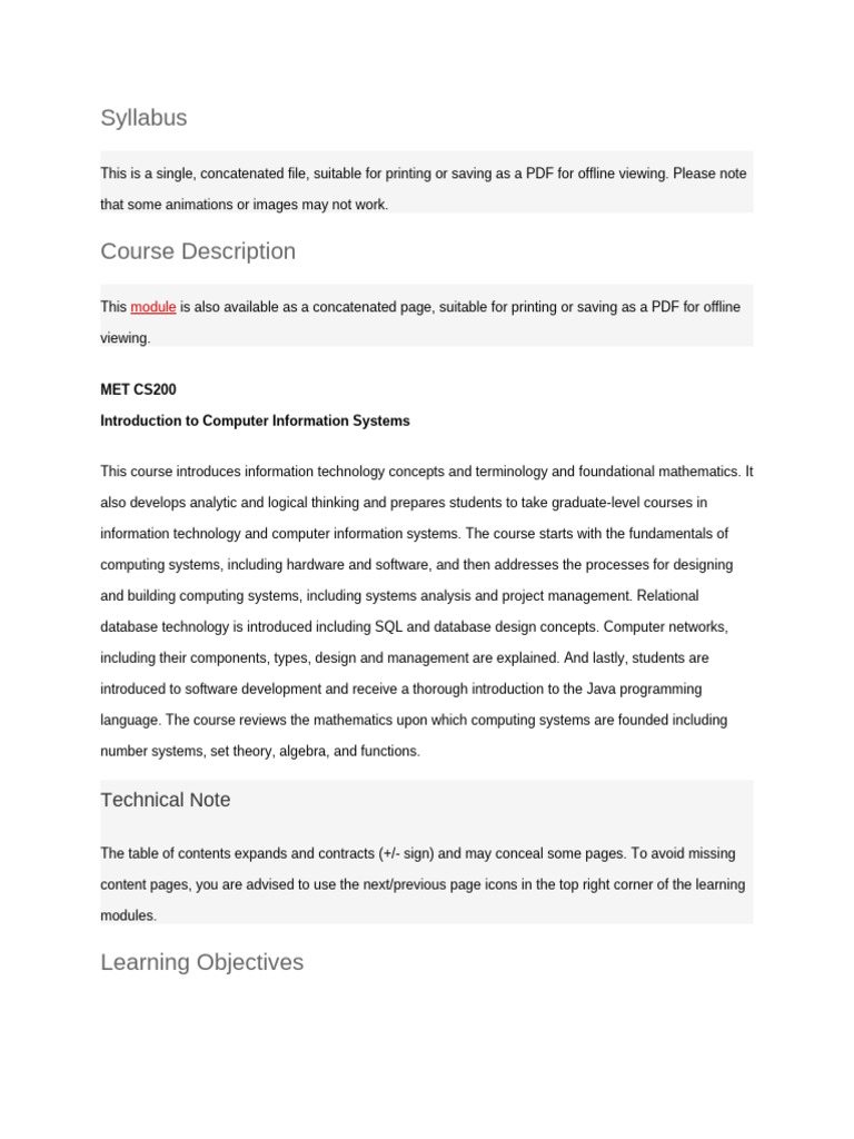 CS200 SPR 20 Syllabus | PDF