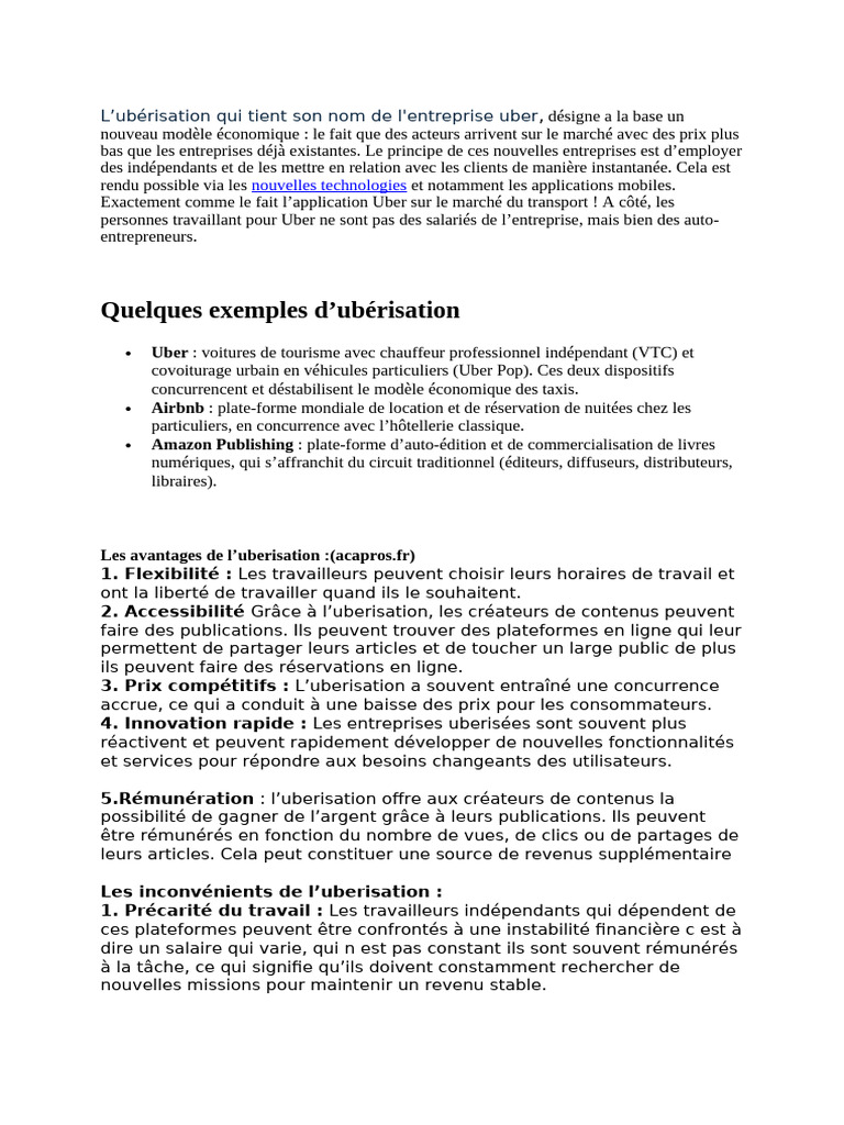 Ubérisation | PDF
