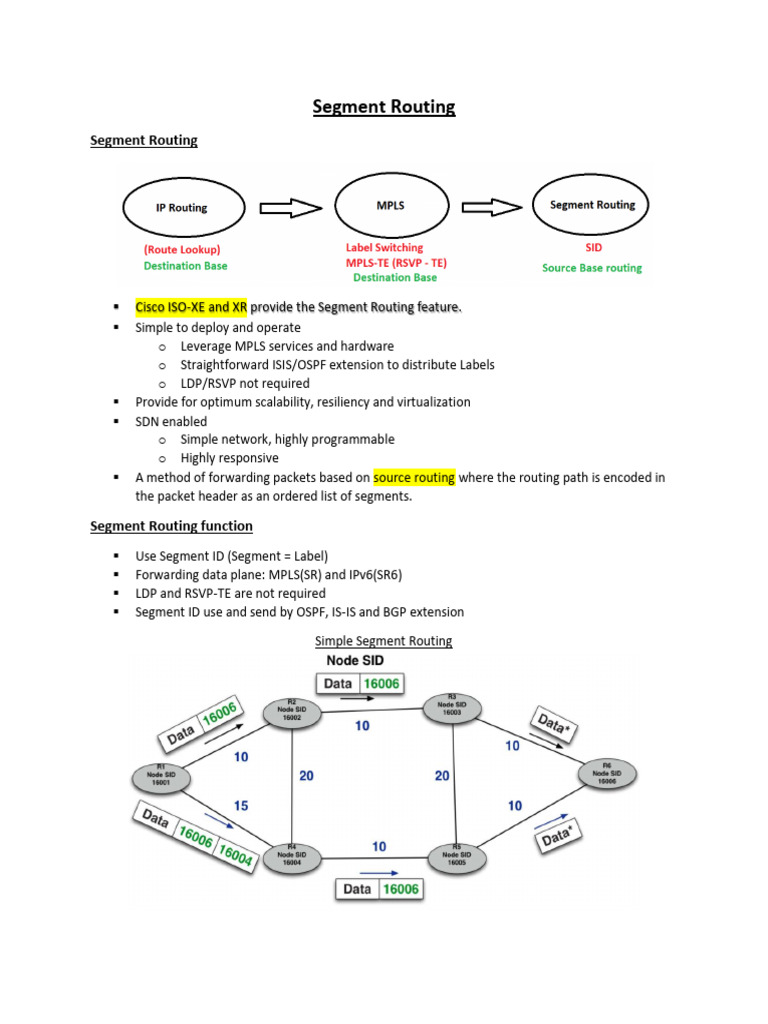 Segmet Routing ( IGP Lab) | PDF