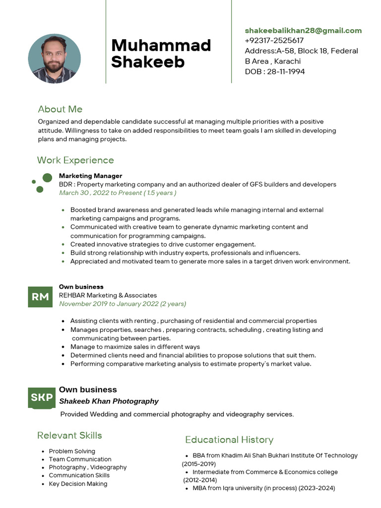 Muhammad Shakeeb Ali Khan | PDF | Marketing | Business