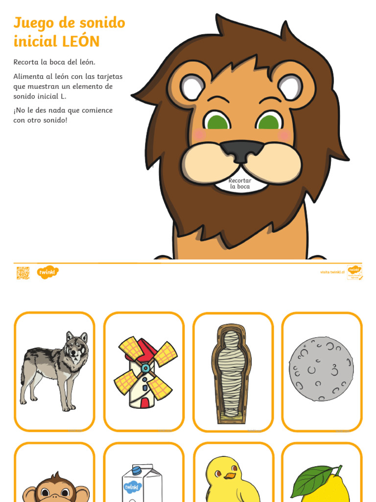 Juego Sonido Inicial Letra L - Ver - 2 | PDF