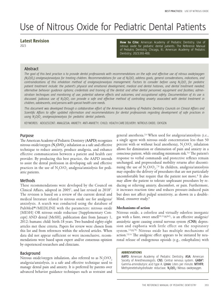 BP UseofNitrous | PDF | Nitrous Oxide | Wellness