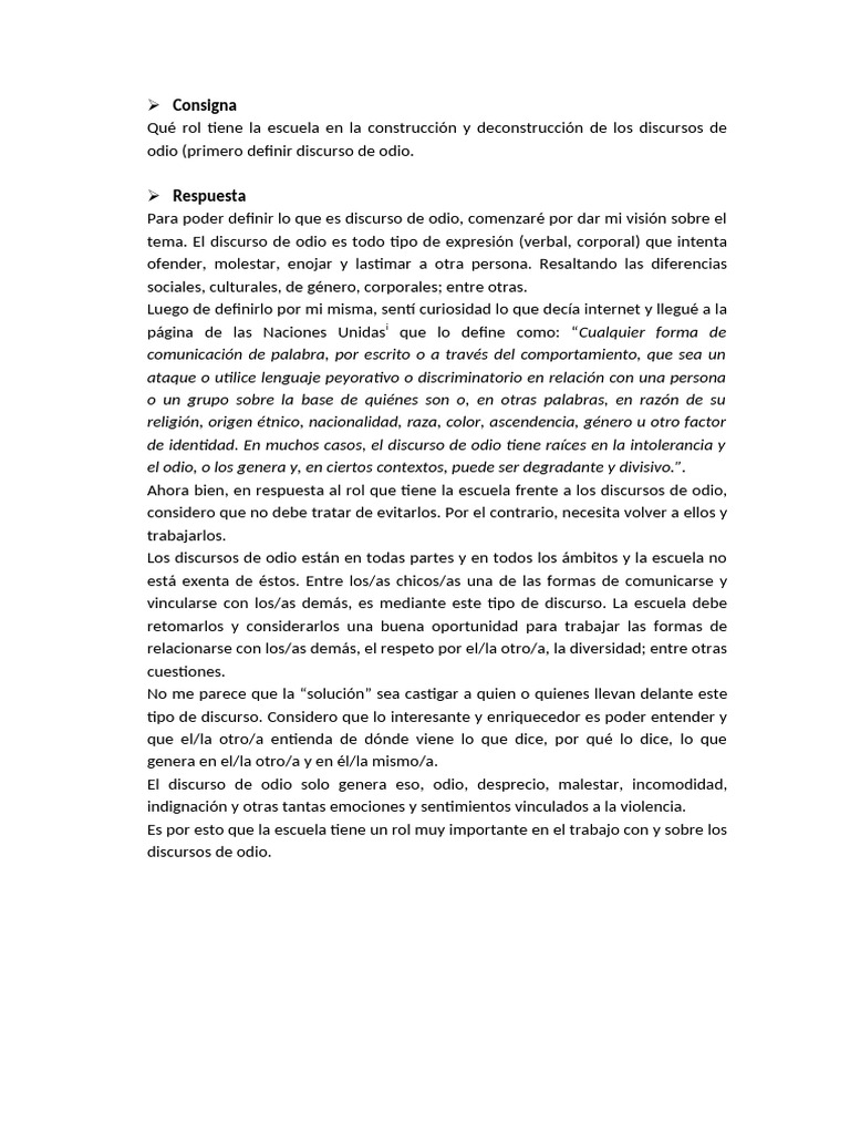Discurso de Odio | PDF
