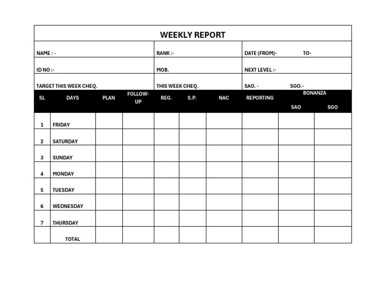 Weekly Report Awpl | PDF