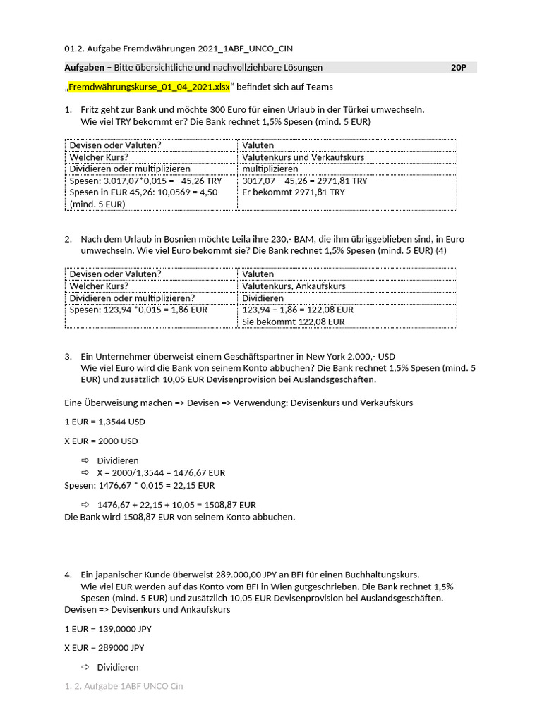 01.2. Aufgabe FW - 2021 - 1ABF - UNCO - CIN - Angabe | PDF