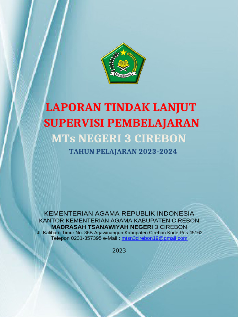 Rencana Tindak Lanjut Supervisi | PDF