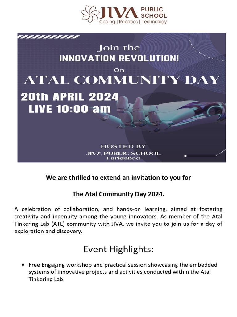 Invitation For ATL Community Day | PDF