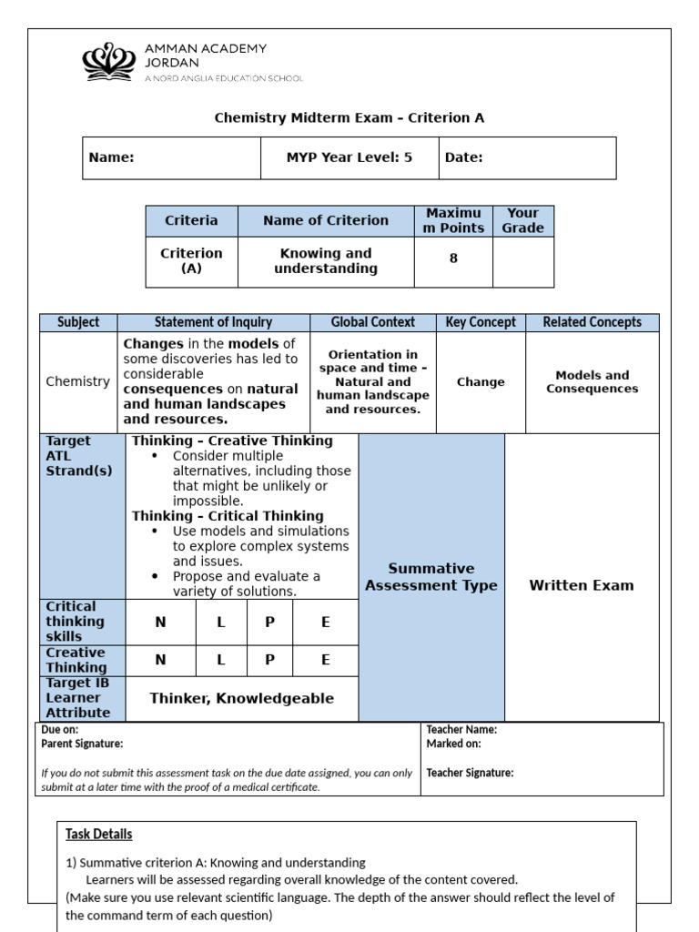 Chemistry Midterm Exam 2023-2024 Second Semester | PDF Chemistry Midterm Exam 2023-2024 Second Semester | PDF