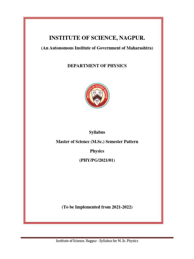1.IOS-MSC-Physics 2021-22 | PDF