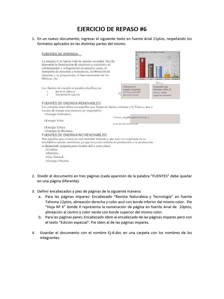Ejercicio Repaso. Word Basico-6 | PDF