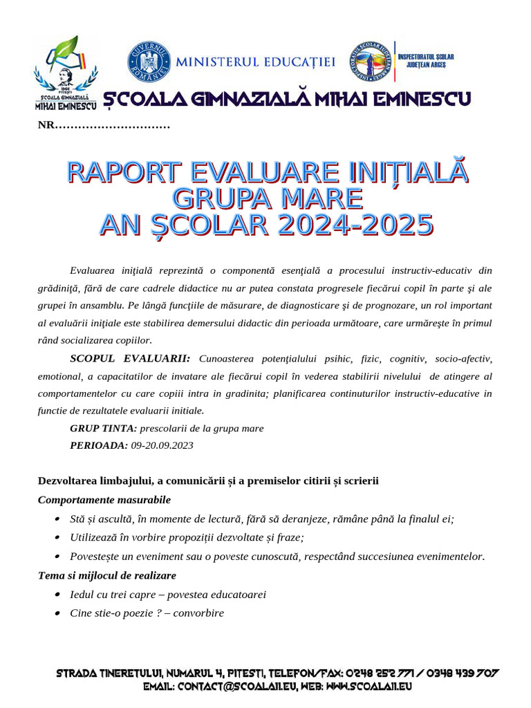 Raport Ev Initiala | PDF