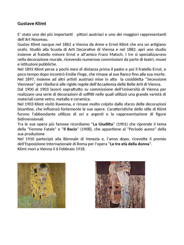 Gustave Klimt | PDF