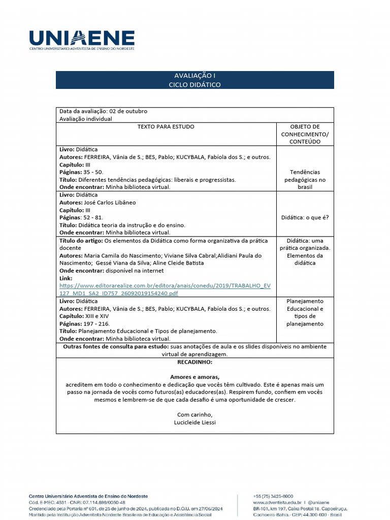 Ava 1 - Estudo | PDF