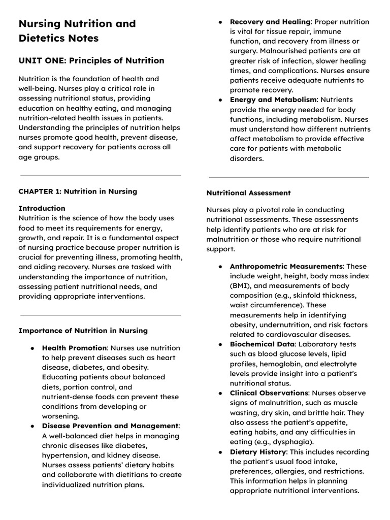 Nursing Nutrition and Dietetics Overview | PDF | Fat | Lipoprotein