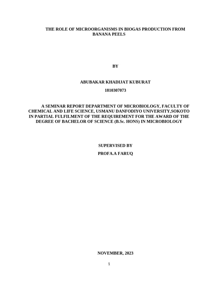 Abubakar Khadijat Kuburat Seminar Write Up | PDF