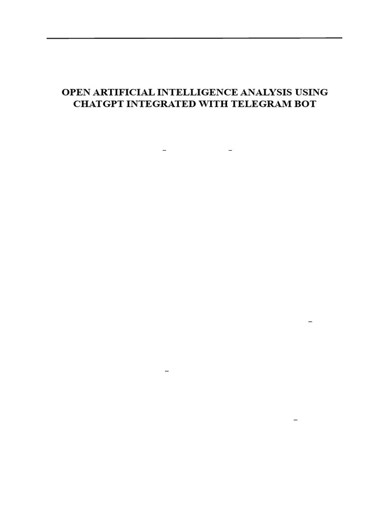 Open Artificial Intelligence Analysis Using ChatGP | PDF