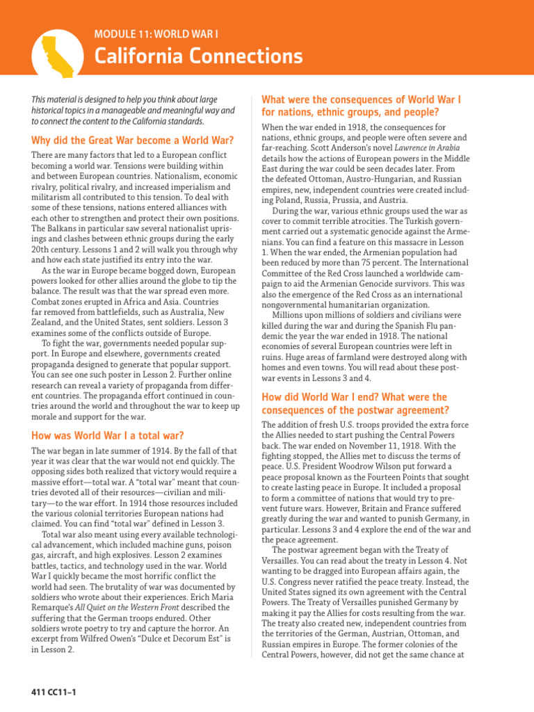 WWI, HMH Digital Textbook Pgs 412 Thru 439 | PDF
