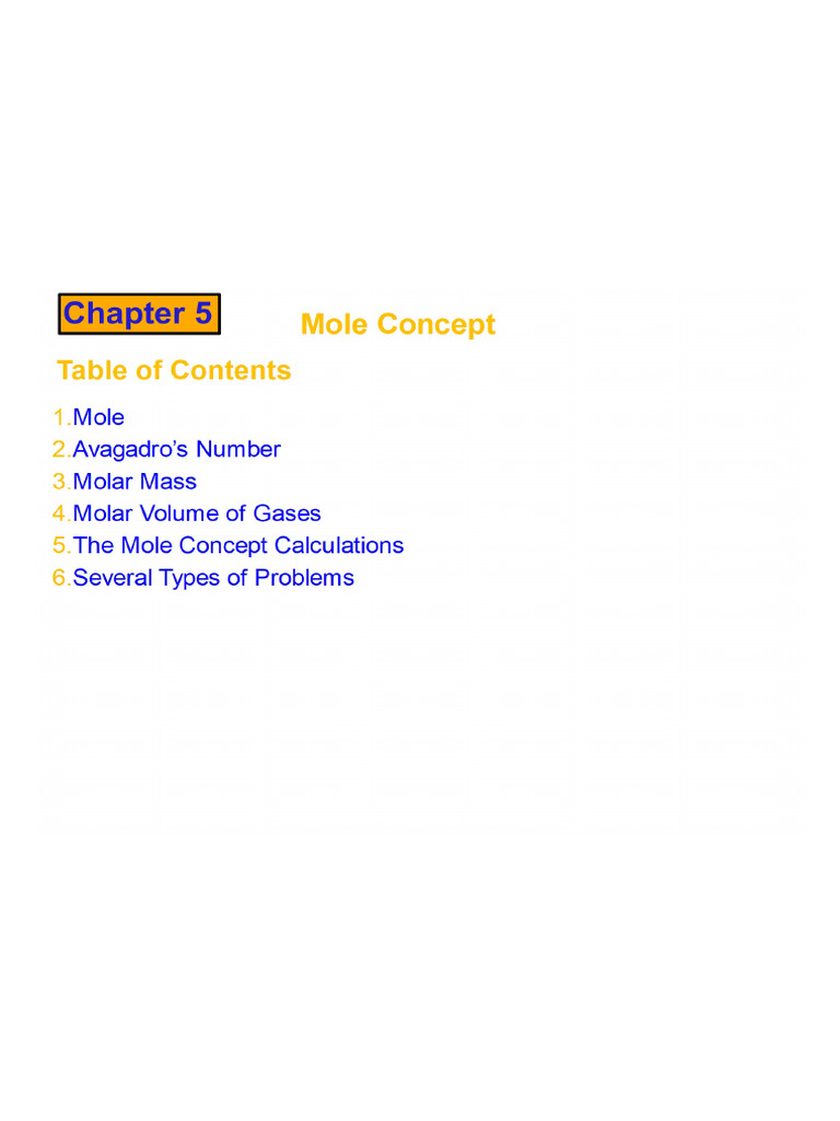 Mole Concept | PDF
