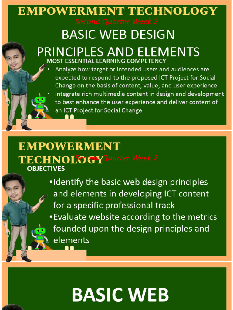 Basic Web Design Principles and Elements: Second Quarter Week 2 | PDF