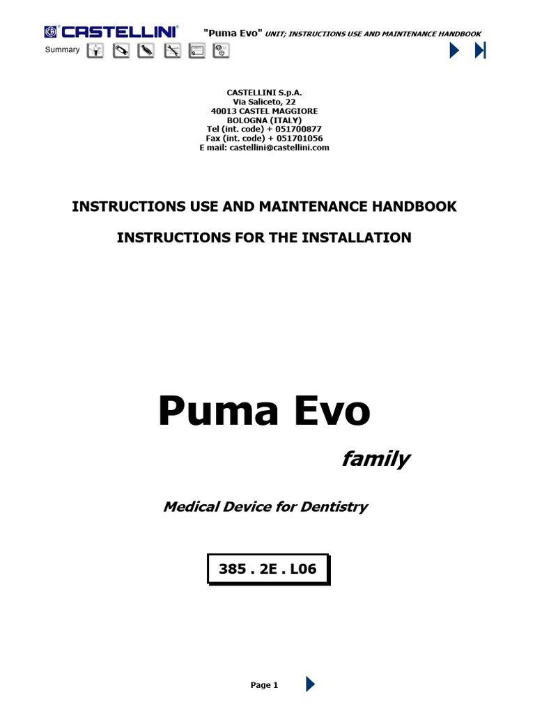 Castellini Puma Evo | PDF