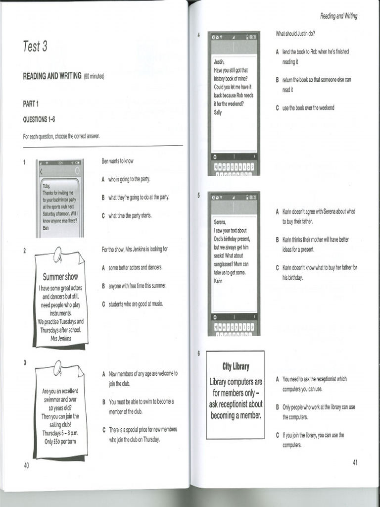 KET TEST 3 Curso 22-23 | PDF