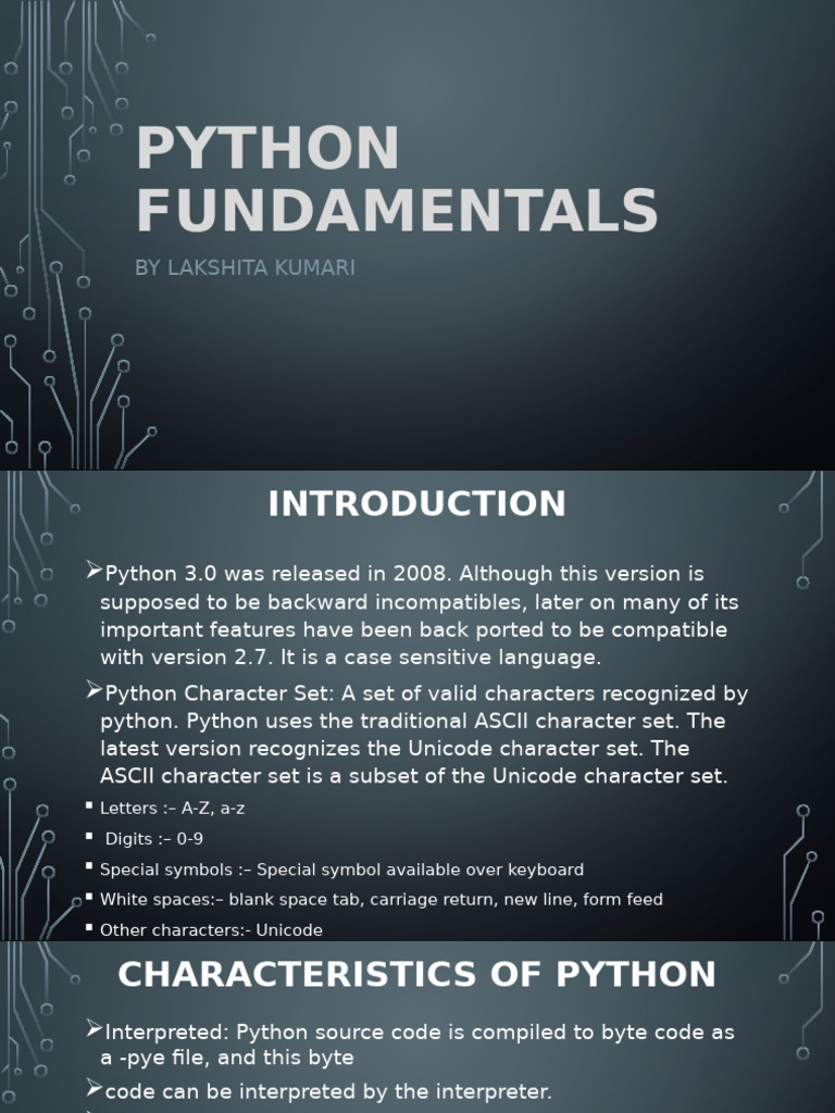 Python Fundamentals Computer Science | PDF