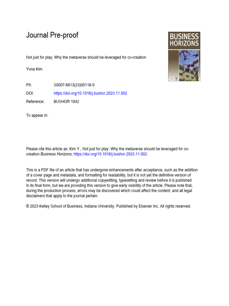 Metaverse Should Be Leveraged For Co-Creation | PDF | Knowledge ...