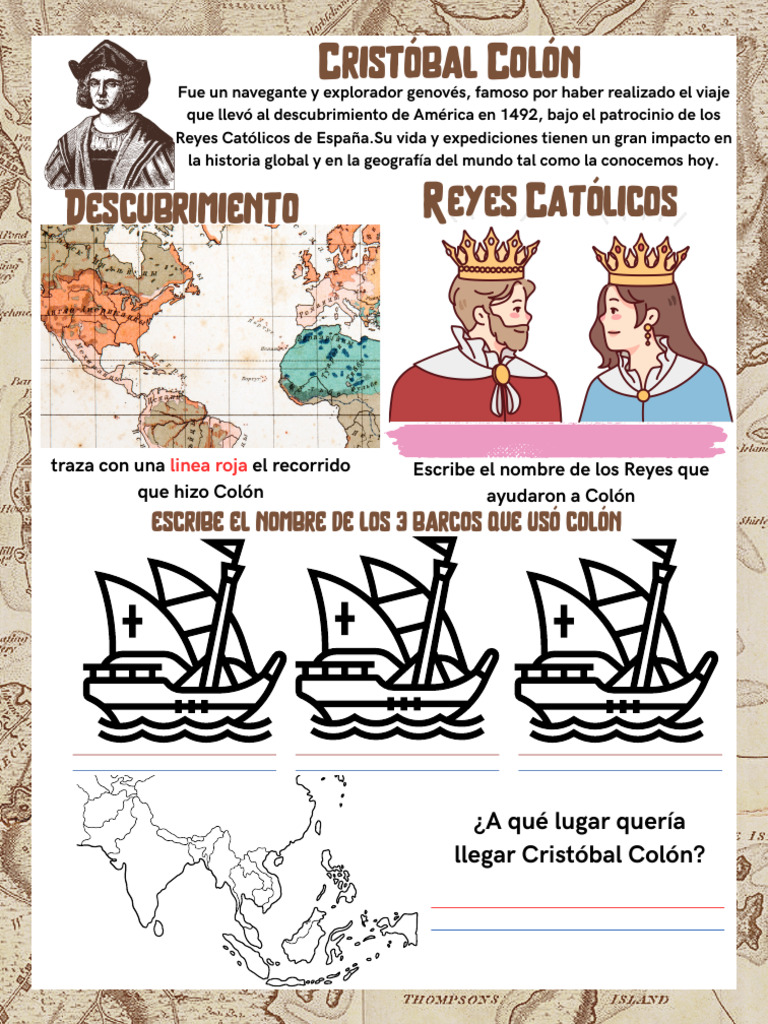 Actividad Cristobal Colón | PDF | Cristobal colon | Historia