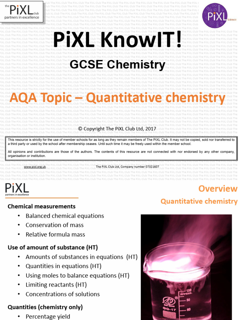 C3 Revision Power Pointpptx | PDF | Mole (Unit) | Chemical Reactions