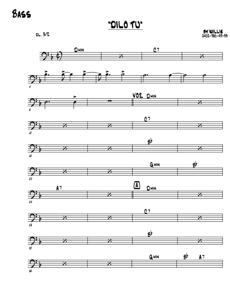 Dilo Tu - Bass | PDF