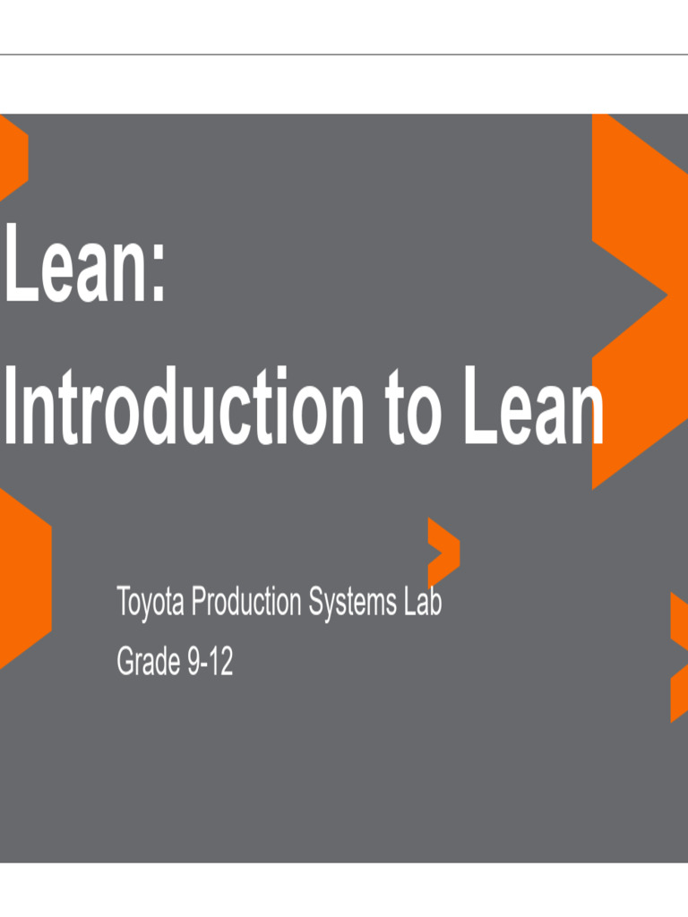 Lean 9-12 Intro | PDF