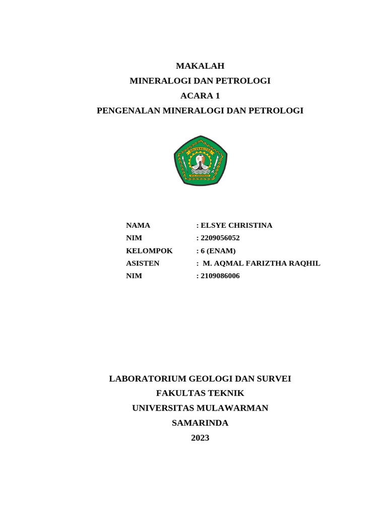 Laporan Mineral Elsye | PDF