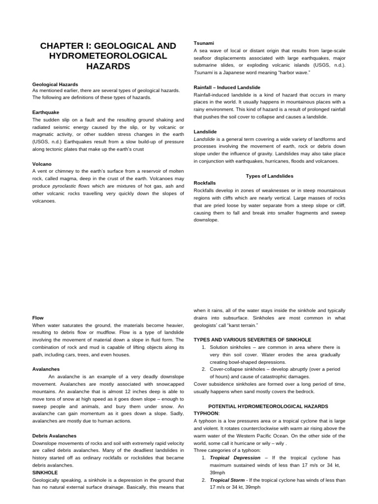 Chapter I DRRR | PDF